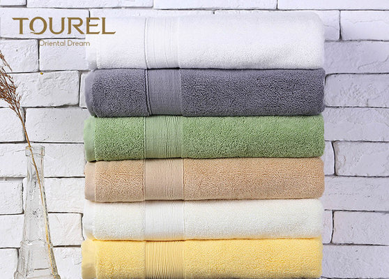 China Plain White Colorful Hotel Hand Towels 100% Cotton Luxury Bath Towels supplier