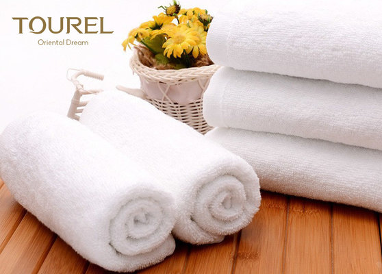 China Embossed Plain White Egyptian Cotton Hand Towels For Bathroom Smooth And Warm supplier