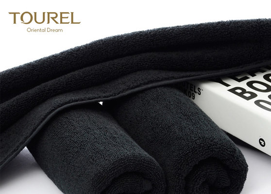 China Black Eco Friendly Comfortable Sports Hand Towels Microfiber Embroidered Hand Towels supplier