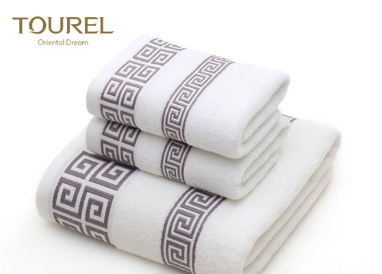 China Zero Twist Terry Spa Bath Towels / Airplane Hotel Bathroom Towels supplier