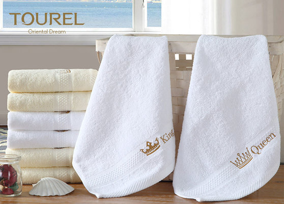 China 100% Cotton White Hotel Hand Towel 80 x 160 supplier