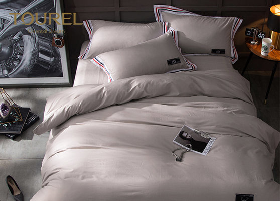 China 100% cotton 5 star stripe jacquard Hotel Quality Bed Linen dark Khaki supplier