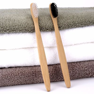 China Luxury Hotel Room Amenities Arc Design Smooth Surface Bamboo Toothbrushes supplier