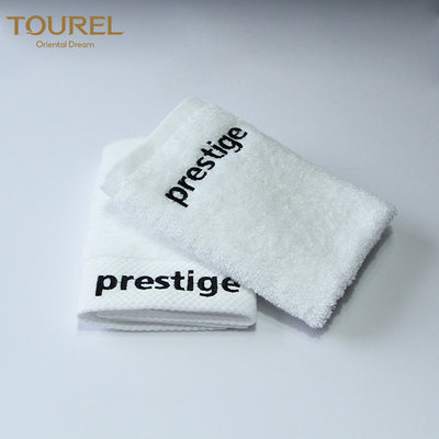China White Hotel Towel Set Hotel Bathroom Towels Embroidery Prestige Logo supplier