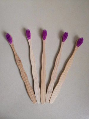 China Colorful Hotel Bathroom Amenities Bamboo Toothbrush With Different Shape supplier