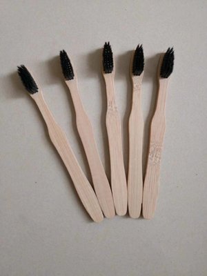 China Bristle Color 100% Biodegradable Bamboo Toothbrush / Hotel Bath Amenities supplier