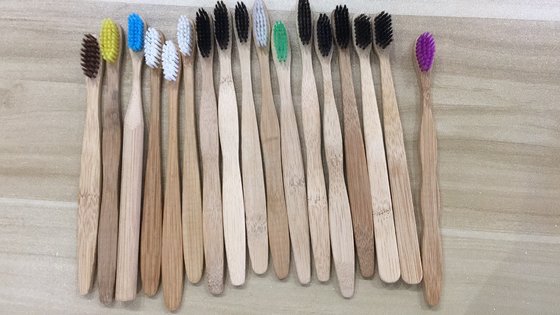 China Adult Size Natural Bamboo Toothbrush Eco Friendly Material Customize Logo supplier