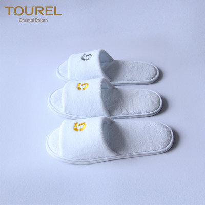 China Open Toe Hotel Slippers White 100 pairs Customized Logo Hot Sale in Amazon UK supplier