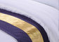 Pure White Sateen Otel Duvet Bedding With Purple Bed Runner supplier