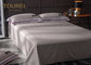 100% cotton 5 star stripe jacquard Hotel Quality Bed Linen dark Khaki supplier