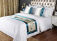 5 Star Quality Embroidery Hotel Bed Runners For Decorated Peacock Pattern supplier