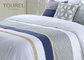Custom 3cm Stripe Hotel Bed Runners For Hotel Dubai Bed Sheet Set supplier